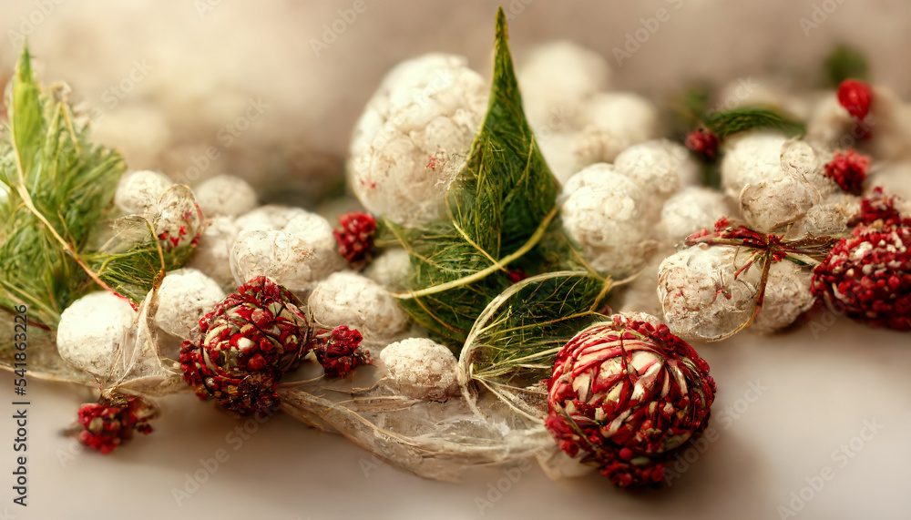 Yarn christmas tree and decorations Stock Illustration | Adobe Stock
