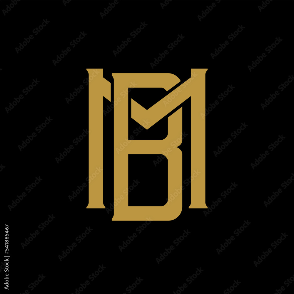 MB initials monogram logo, or initial logo BM Stock Vector | Adobe Stock