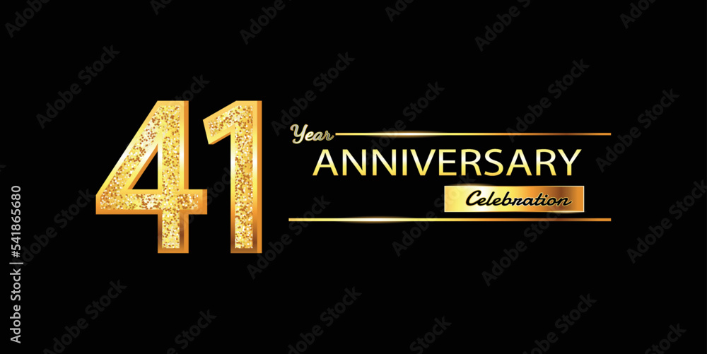 41 Year Anniversary celebration Vector Design. 41st Anniversary ...