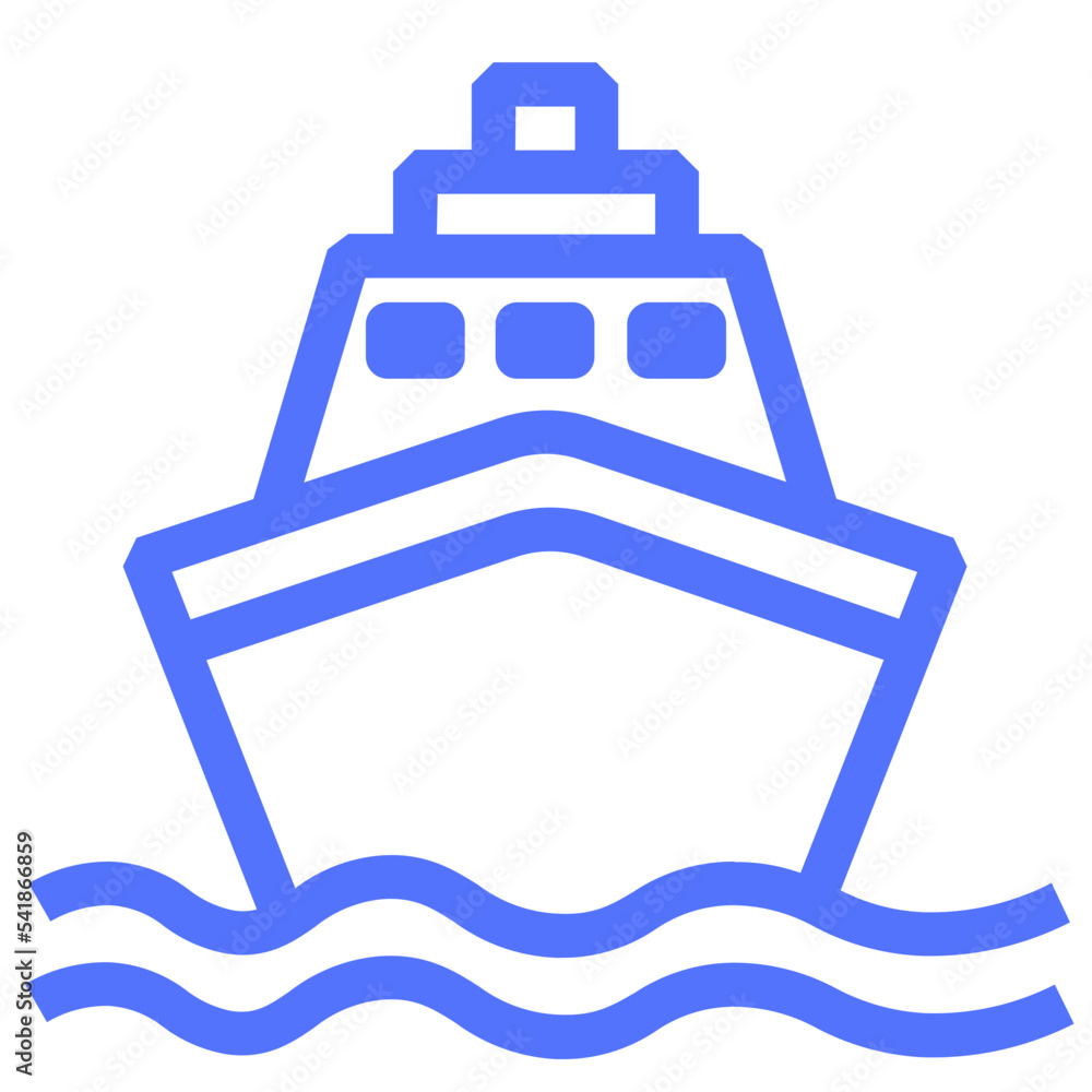 deliveryhuge shipfront viewbig ship line icon Stock Vector | Adobe Stock