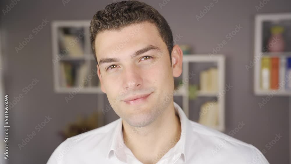 Handsome charismatic man poses. Charismatic handsome man looking at ...