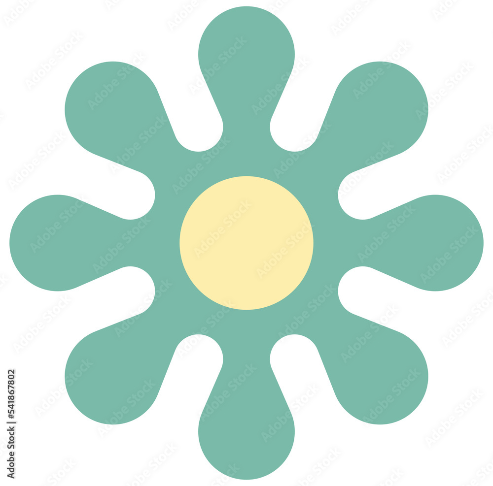 Groovy retro flower Stock Illustration | Adobe Stock