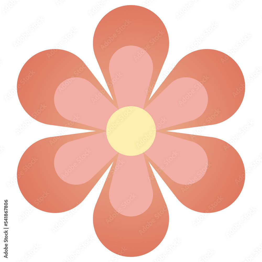 Groovy retro flower Stock Illustration | Adobe Stock