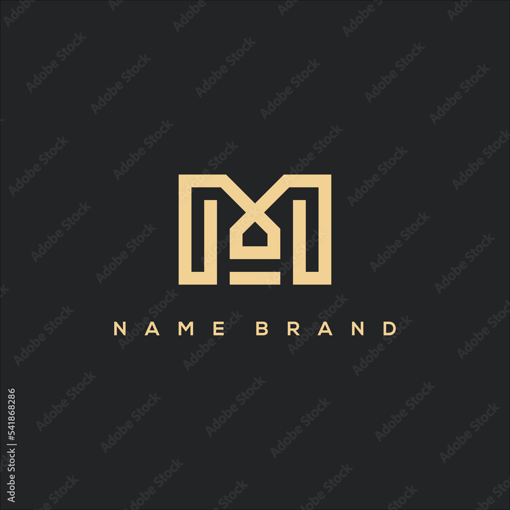 Modern abstract letter M logo design. Minimal M initial based icon ...