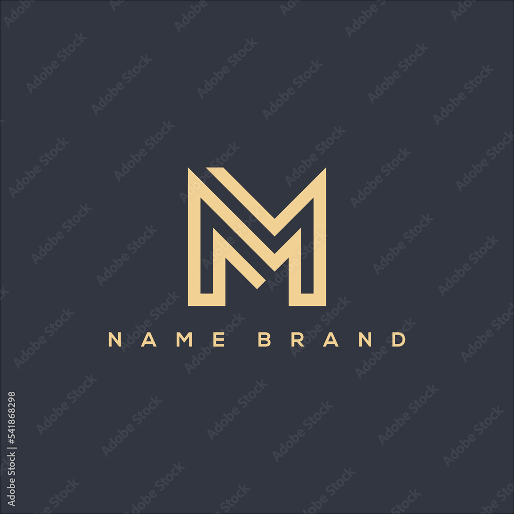Modern abstract letter M logo design. Minimal M initial based icon ...