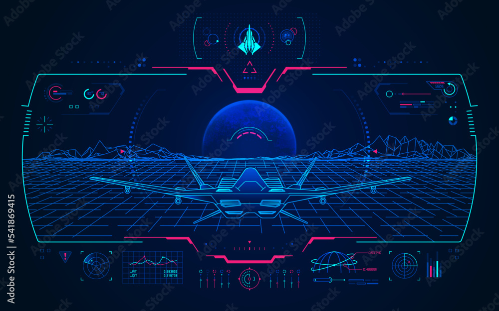 concept of aviation technology advancement, military aircraft with ...