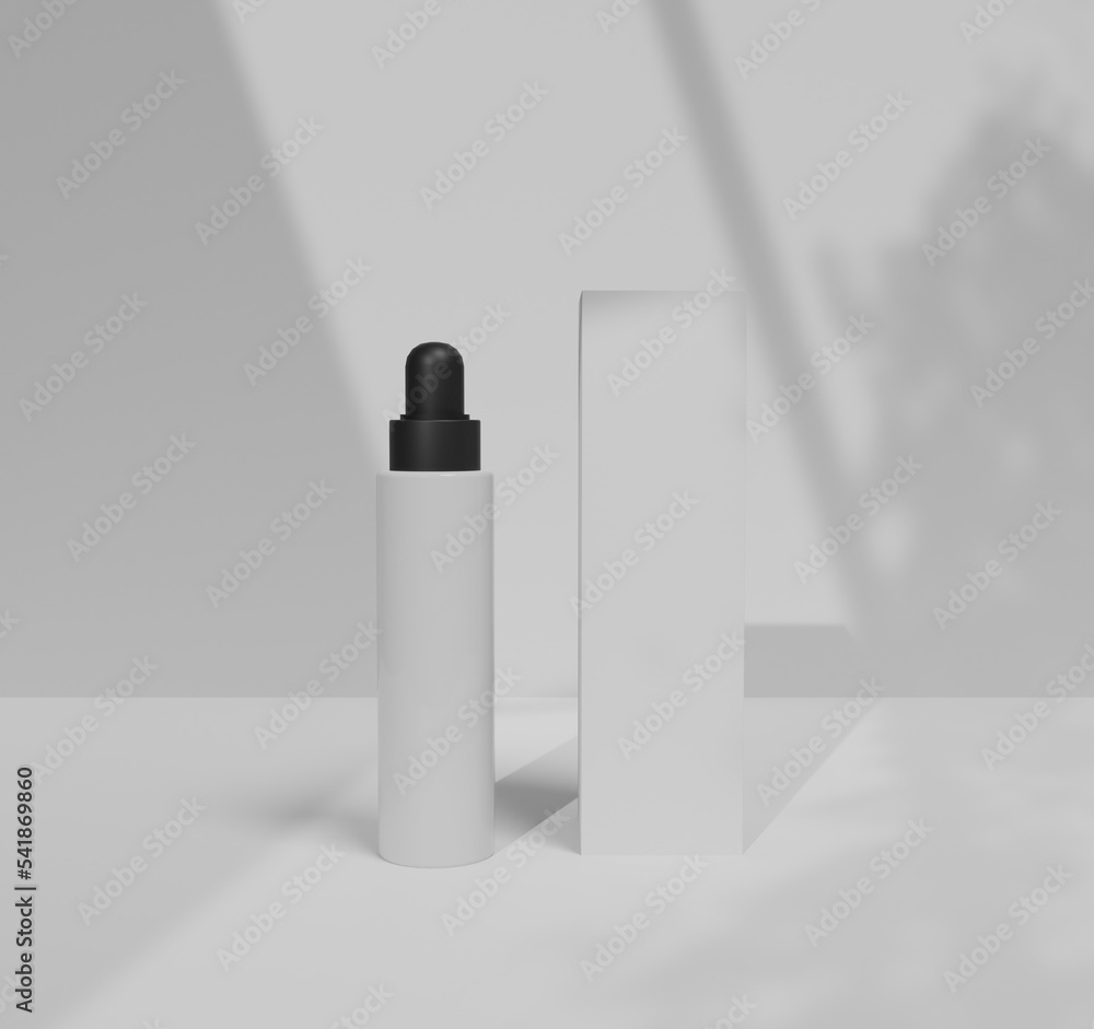 3d branding mock up of beauty fashion cosmetic makeup bottle Stock ...