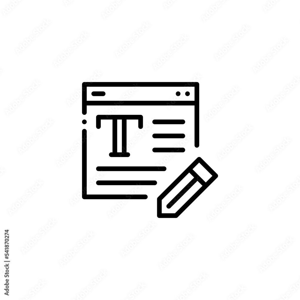 online blogging icon Stock Vector | Adobe Stock