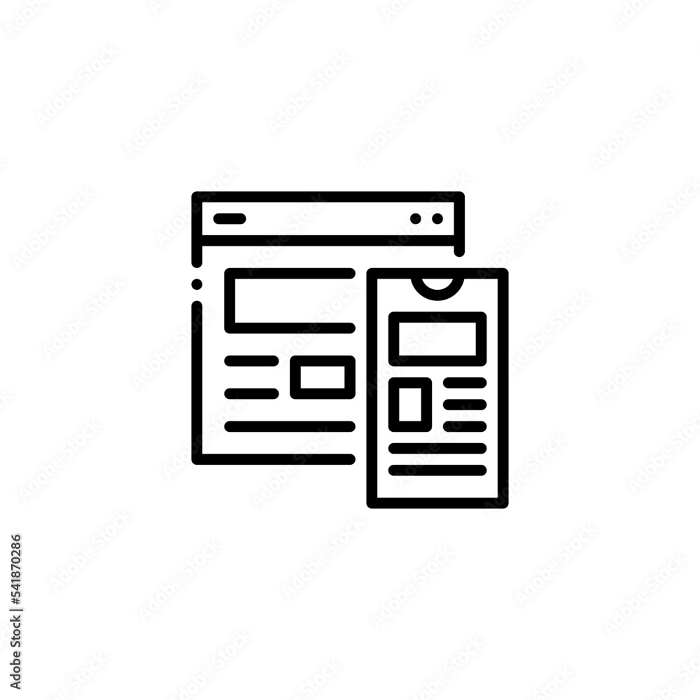 responsive design icon Stock Vector | Adobe Stock