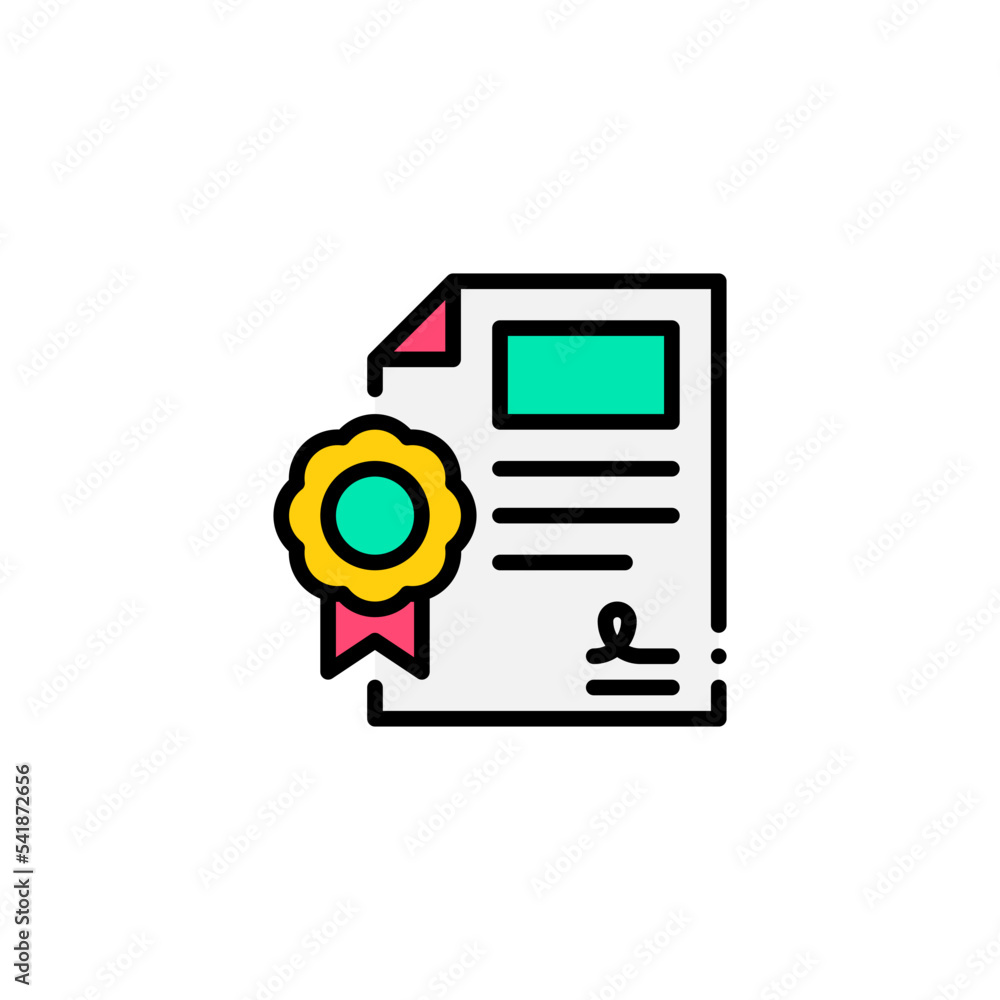 certificate icon Stock Vector | Adobe Stock