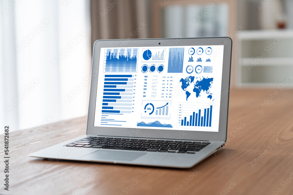 Business data dashboard provide modish business intelligence analytic ...