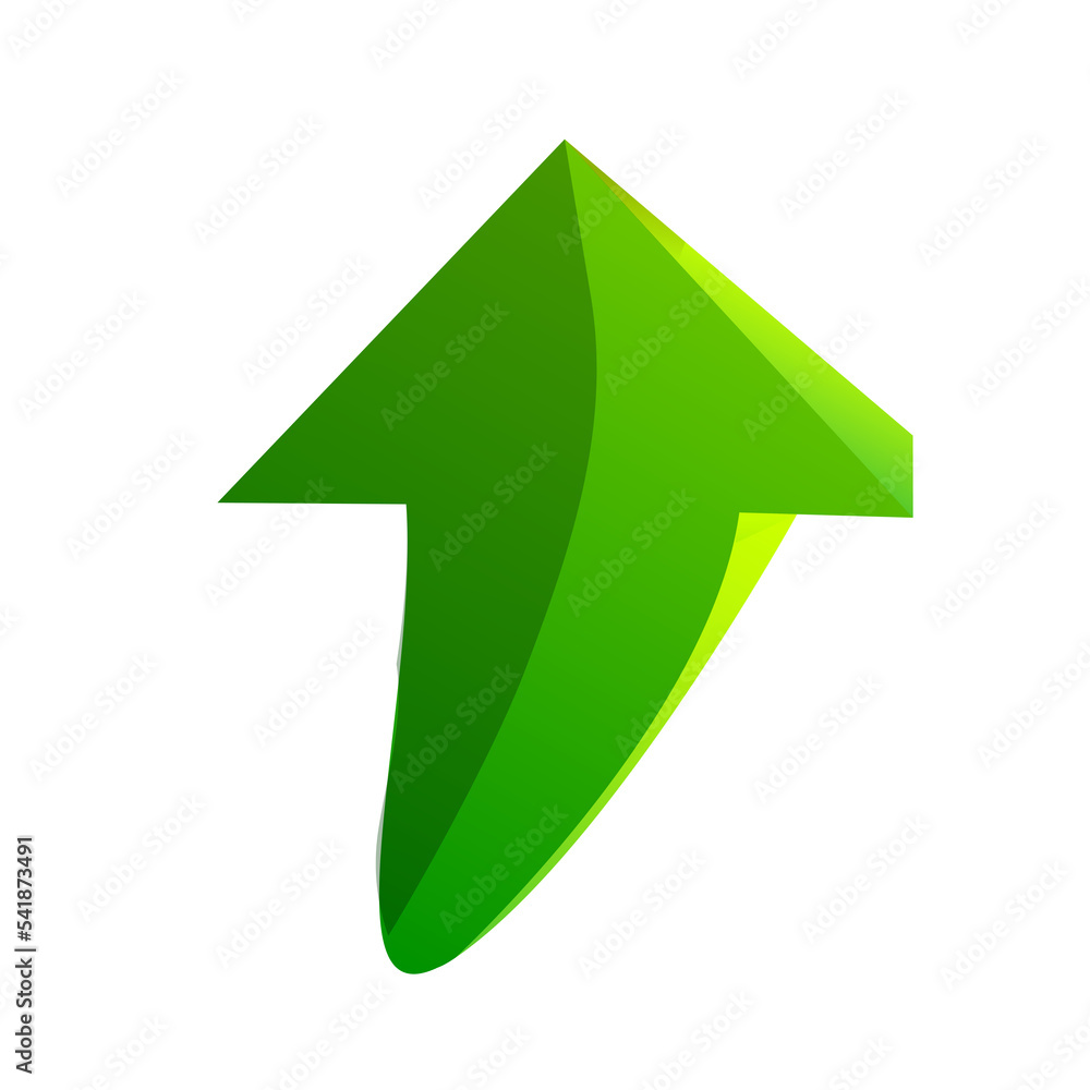 Green 3D Arrow Stock Illustration | Adobe Stock