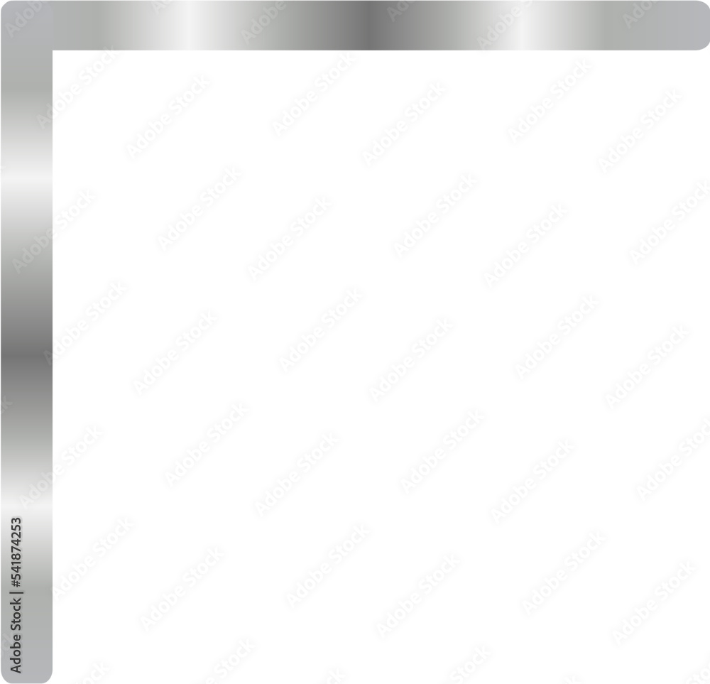 Silver Corner Border Vector Illustration Stock Vector | Adobe Stock