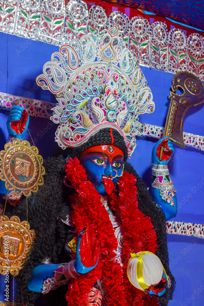 Selective focus of Hindu Mythological Goddess Devi Kali. Stock Photo ...