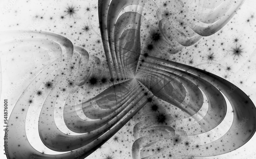 Abstract fractal patterns and shapes. Infinite universe.Mysterious ...