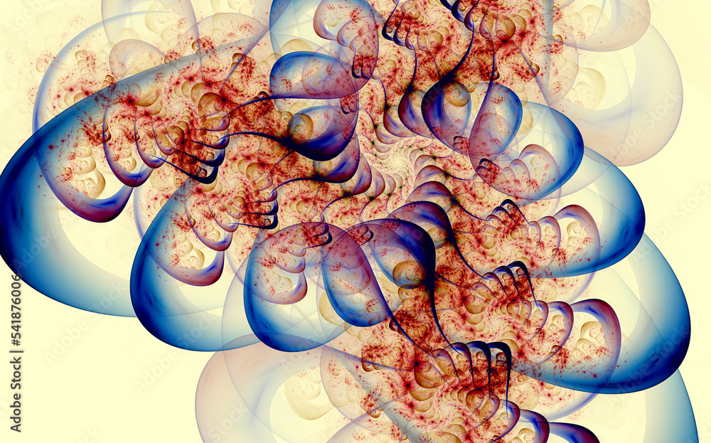 Abstract fractal patterns and shapes. Infinite universe.Mysterious ...