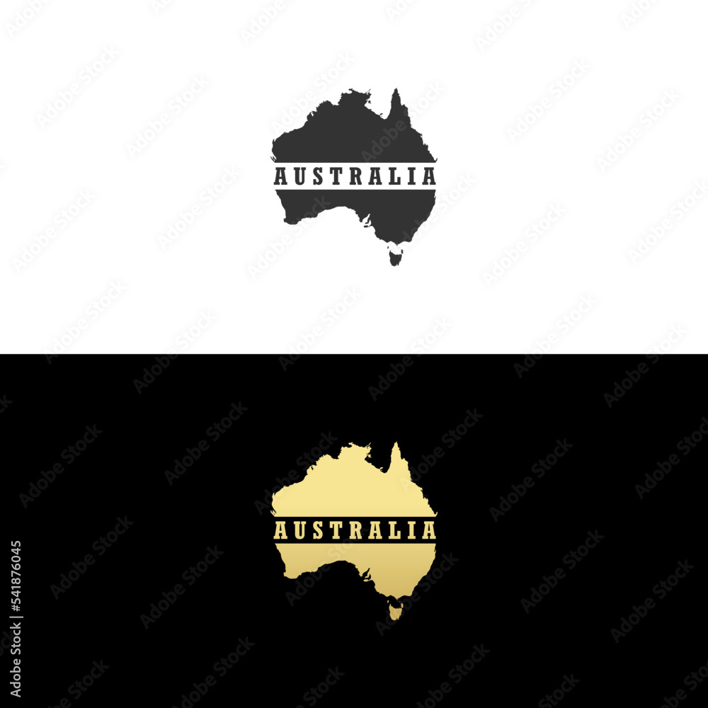 Australia Logo Vector or Simple Australia Logo Vector Isolated. Simple ...