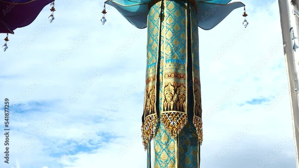 Thai northern lantern in Wat Hariphunchai Lumphun province Thailand ...