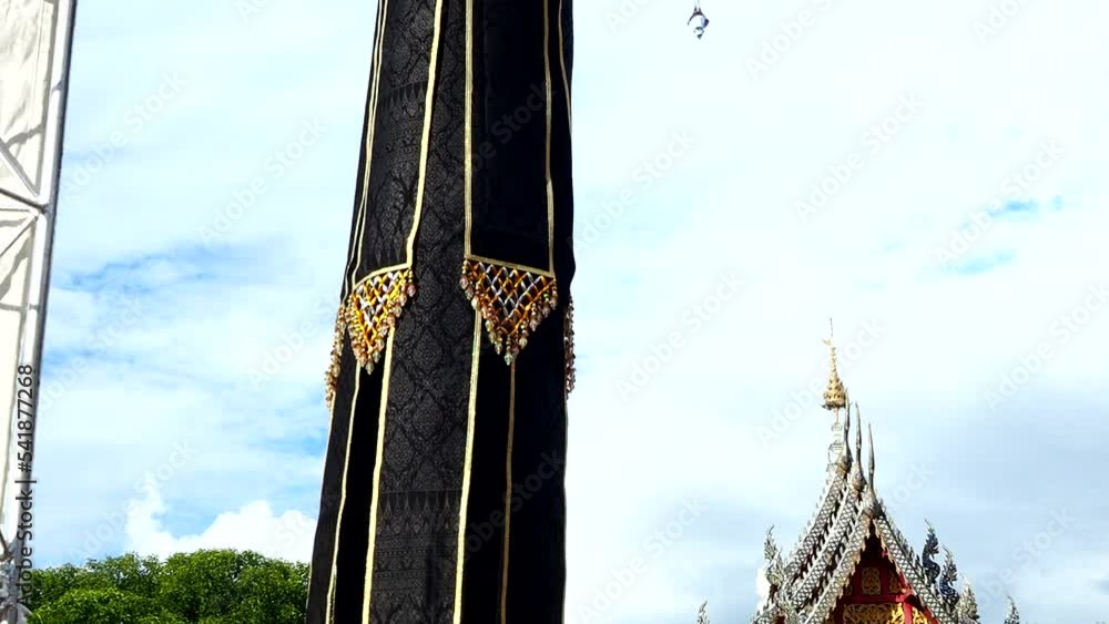 Thai northern lantern in Wat Hariphunchai Lumphun province Thailand ...