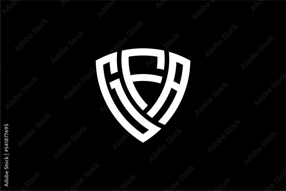 GFA creative letter shield logo design vector icon illustration Stock ...