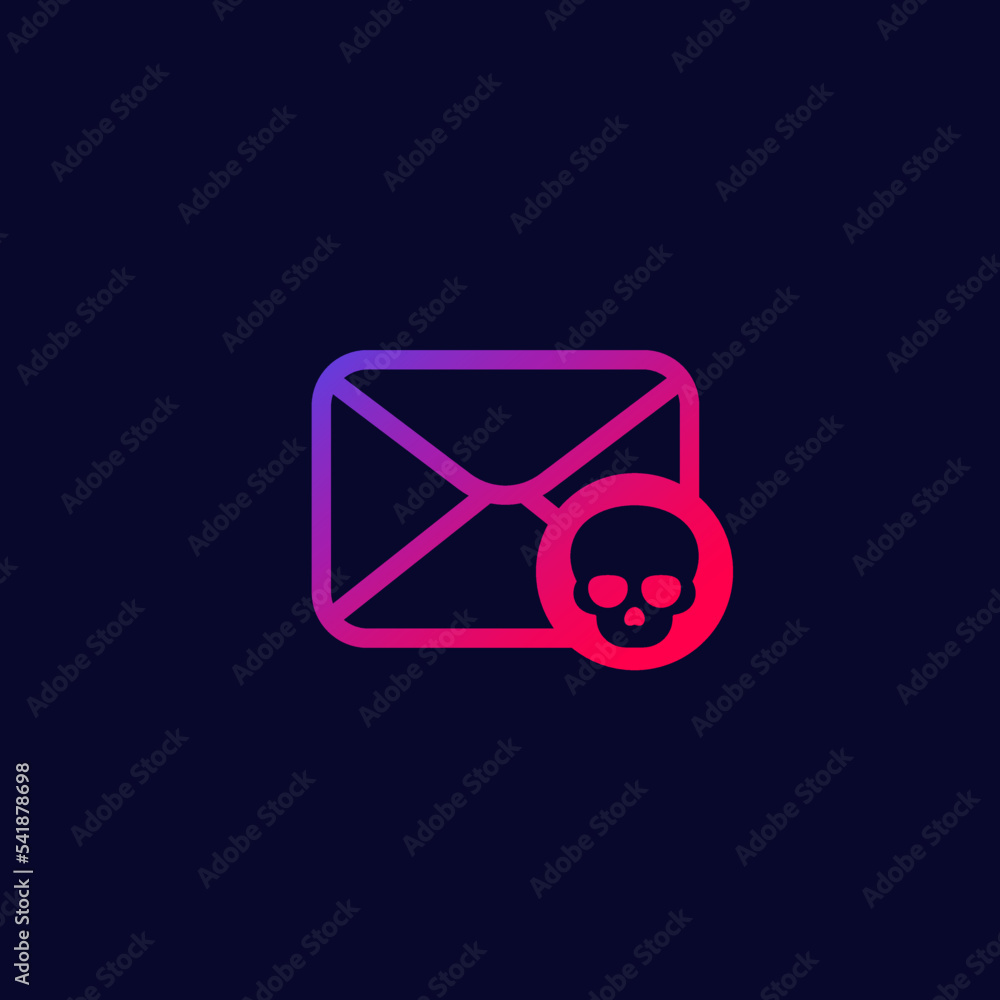 email with virus, malware or phishing icon, vector Stock Vector | Adobe ...