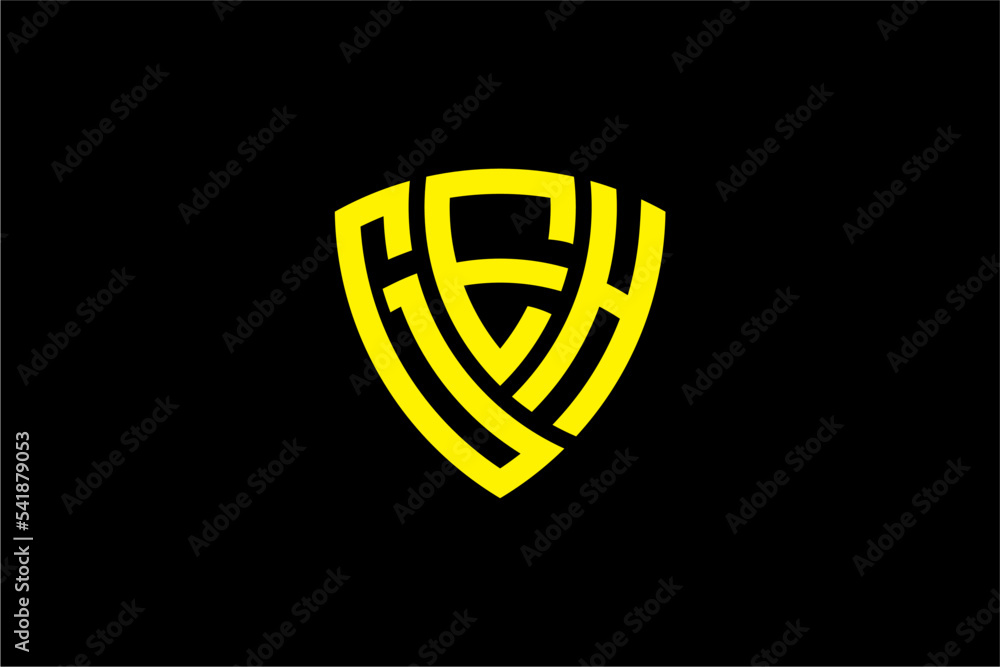 GEH creative letter shield logo design vector icon illustration Stock ...