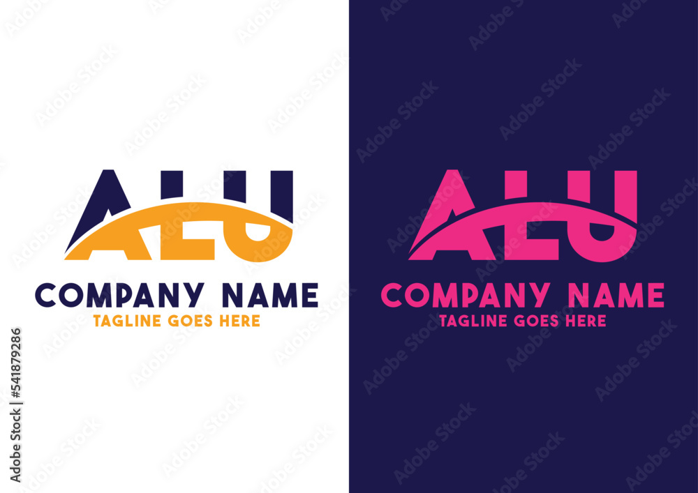 Letter ALU logo design vector template, ALU logo Stock Vector | Adobe Stock