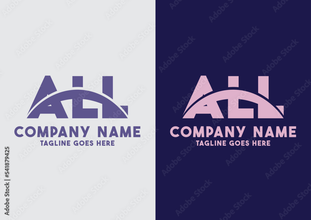 Letter ALL logo design vector template, ALL logo Stock Vector | Adobe Stock