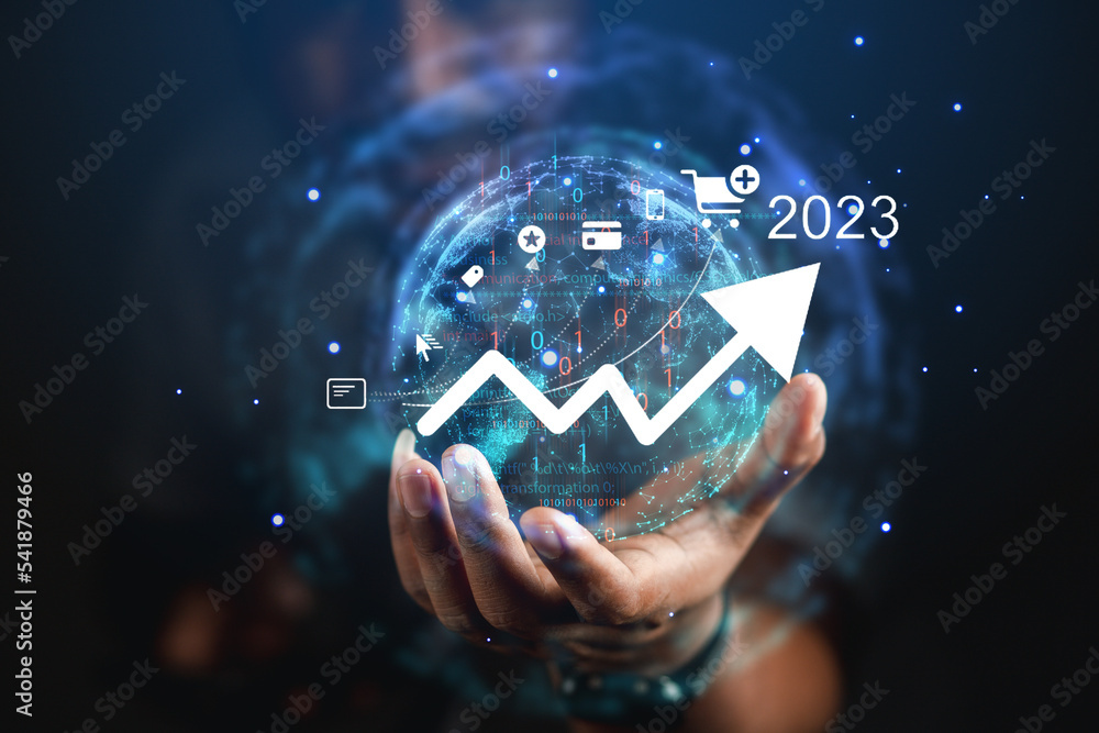 2023 business idea, businessman or engineer Show the trend of driving ...