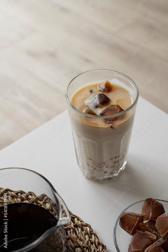 High angle delicious bubble tea drink Stock Photo | Adobe Stock