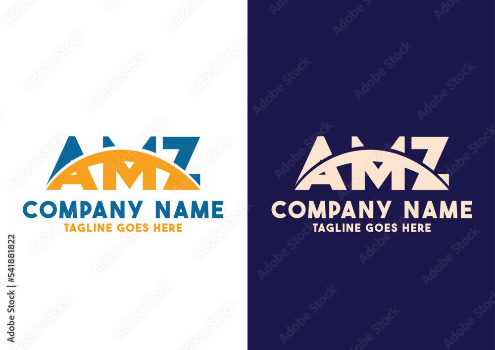 Letter AMZ logo design vector template, AMZ logo Stock Vector | Adobe Stock
