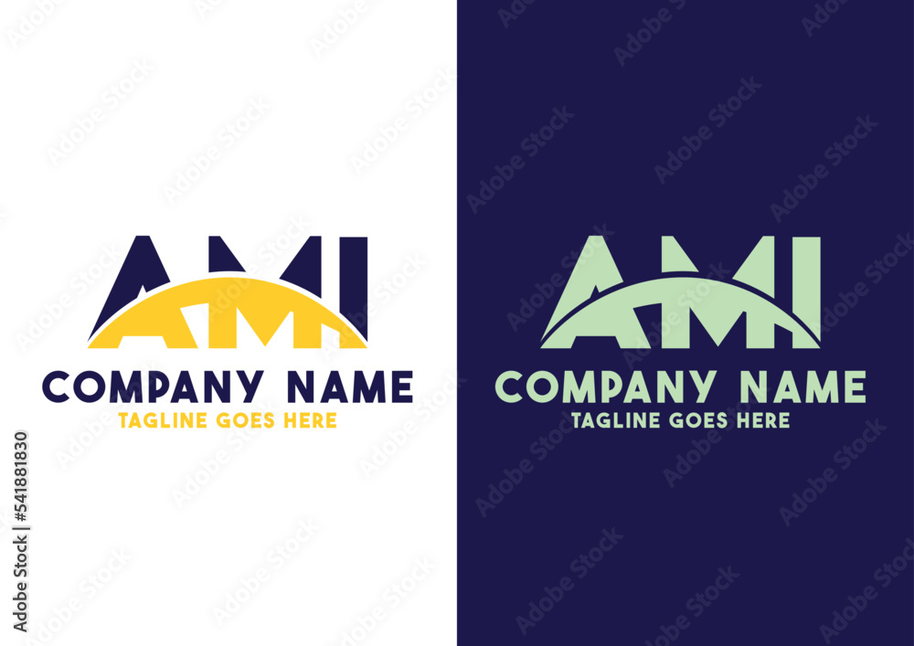Letter AMI logo design vector template, AMI logo Stock Vector | Adobe Stock