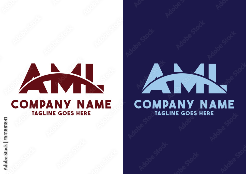 Letter AML logo design vector template, AML logo Stock Vector | Adobe Stock