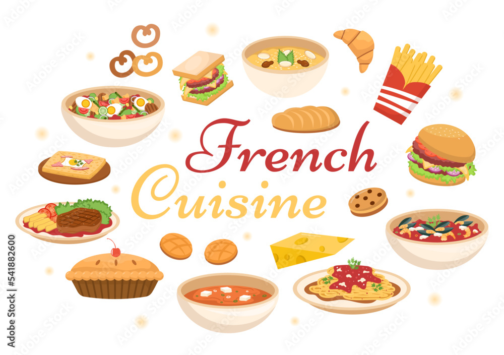 French Cuisine Restaurant with Various Traditional or National Food ...