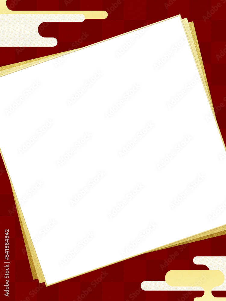 Oriental background material that combines traditional patterns and ...