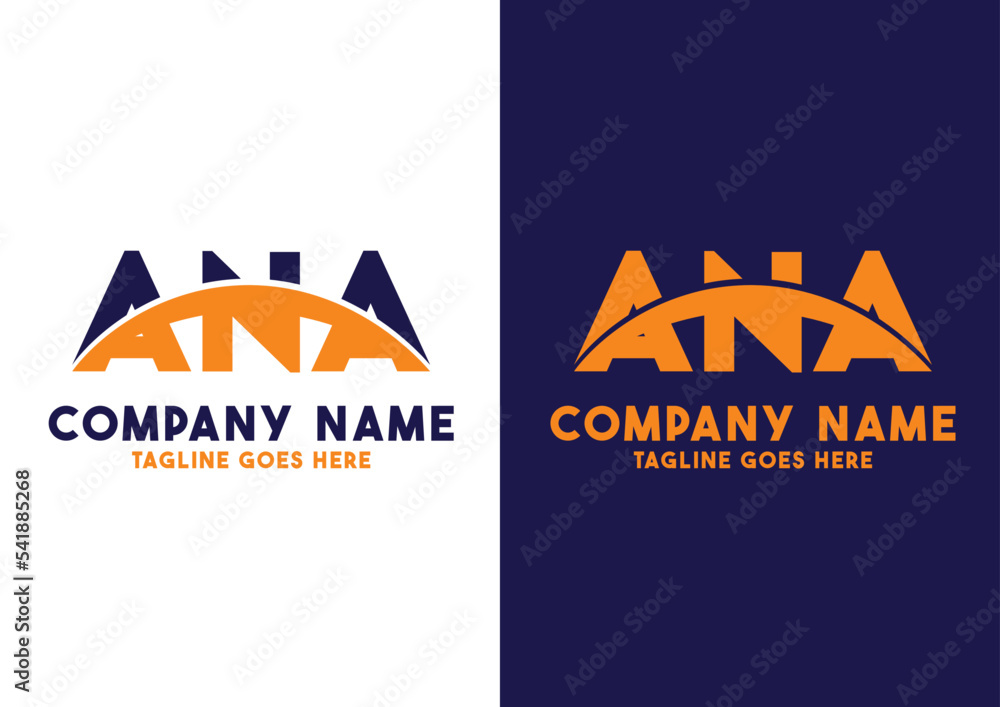 Letter ANA logo design vector template, ANA logo Stock Vector | Adobe Stock