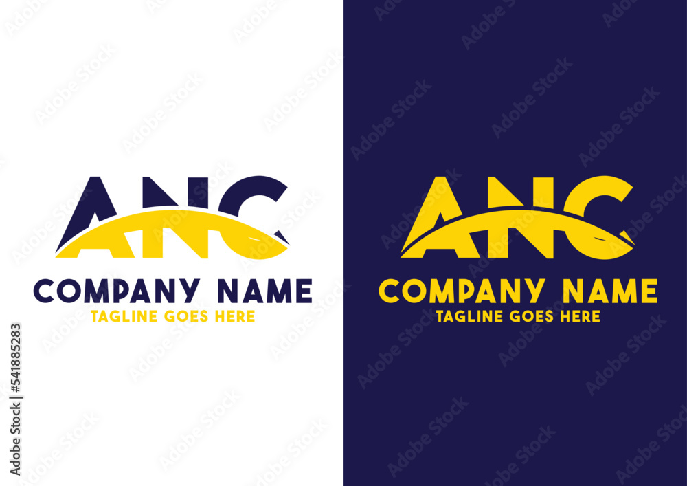 Letter ANC logo design vector template, ANC logo Stock Vector | Adobe Stock