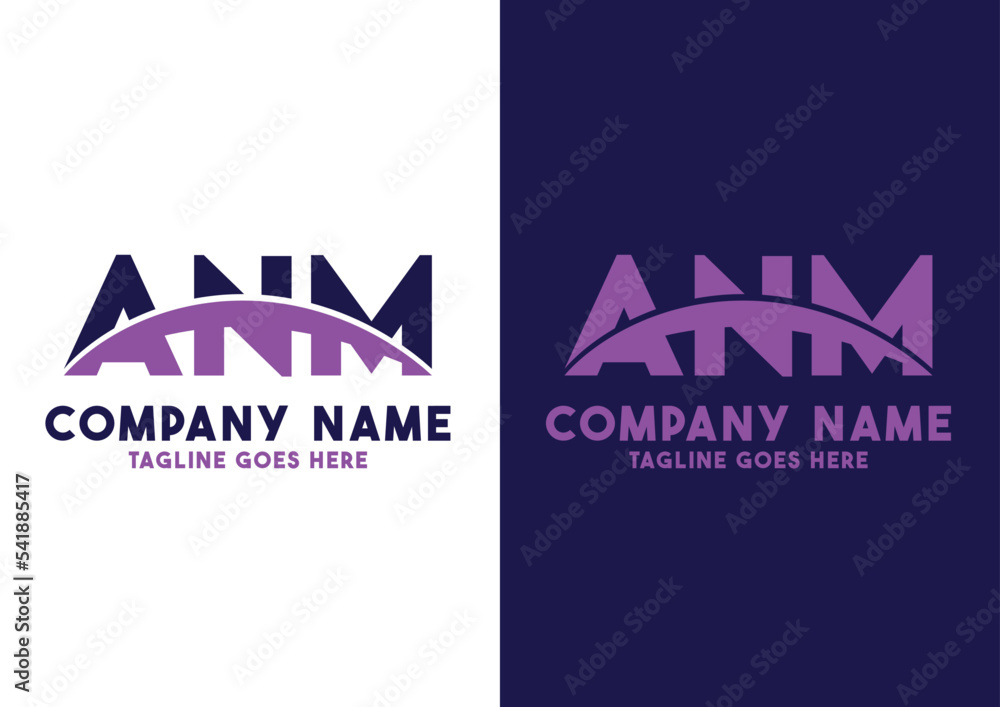 Letter ANM logo design vector template, ANM logo Stock Vector | Adobe Stock