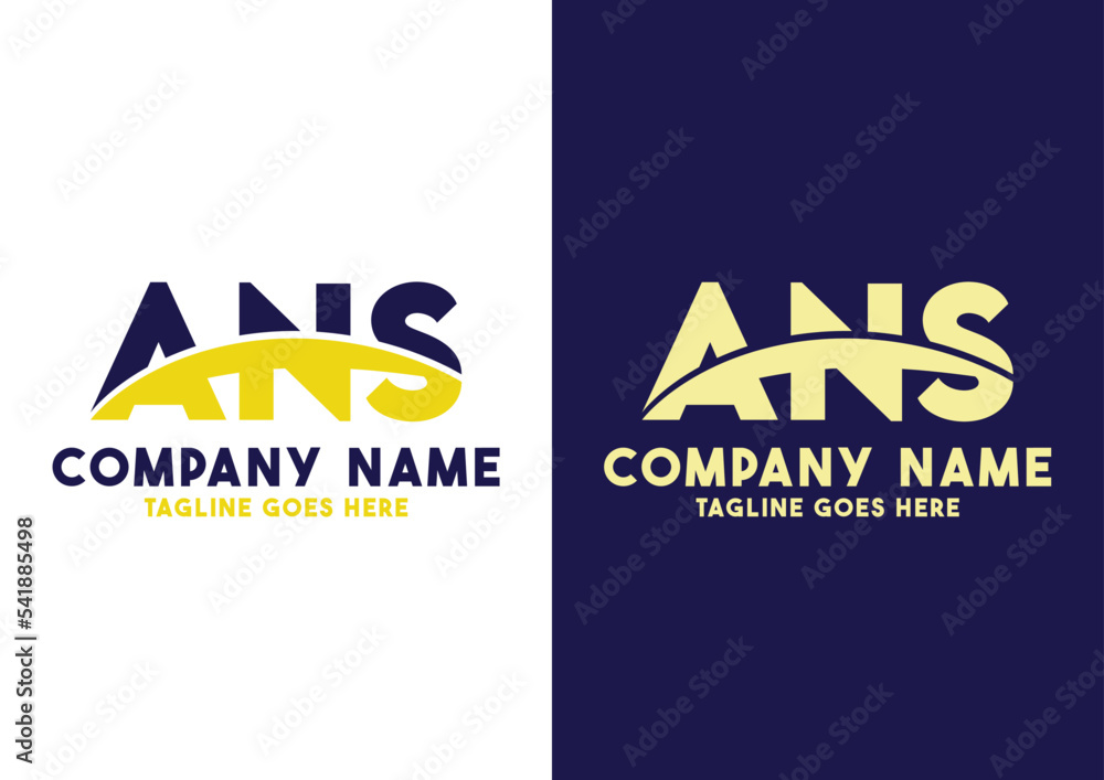 Letter ANS logo design vector template, ANS logo Stock Vector | Adobe Stock