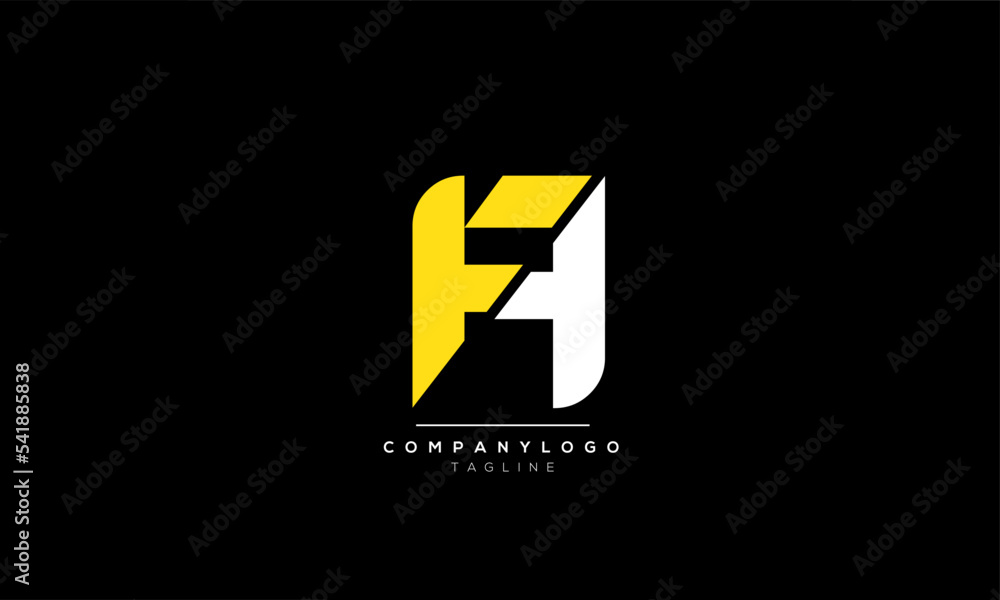 Alphabet letters Initials Monogram logo FH,FH INITIAL,FH letter Stock ...