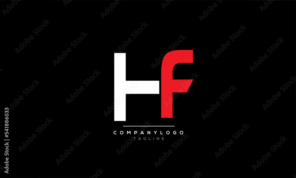 Alphabet letters Initials Monogram logo HF,HF INITIAL, HF letter Stock ...
