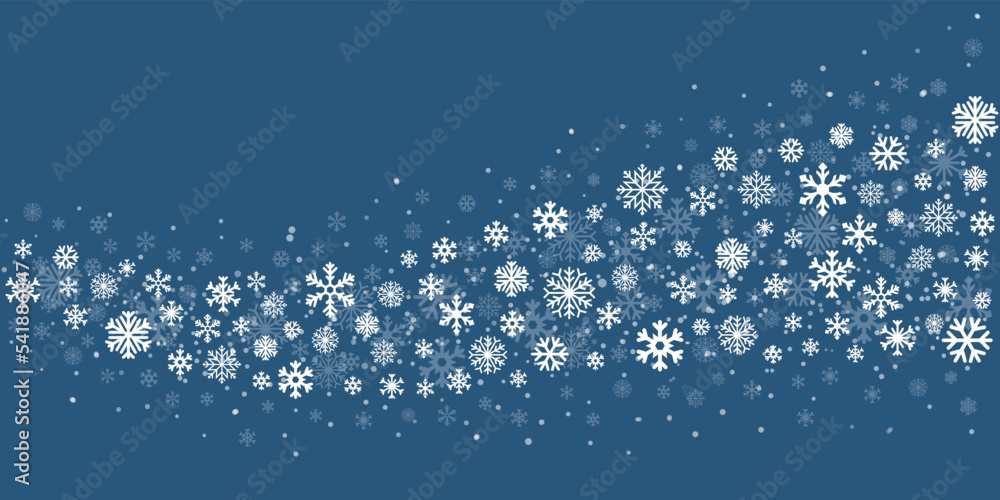 Snowflakes Border. Winter snow background. christmas background. Vector ...