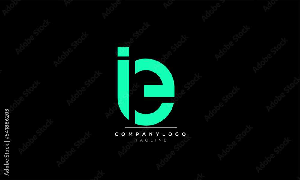 Alphabet letters Initials Monogram logo IE,IE INITIAL,IE letter Stock ...