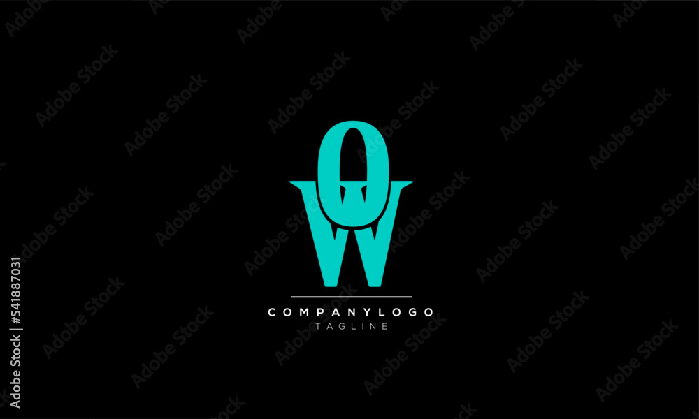 Alphabet letters Initials Monogram logo OW, OW INITIAL,OW letter Stock ...