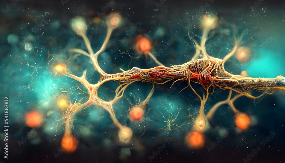 Neural network illustration, nervous system Stock Illustration | Adobe ...
