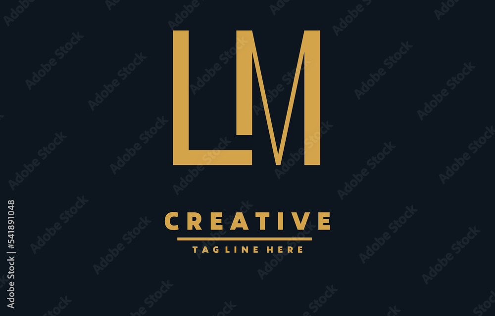 LM ML logo design tech concept with background. Initial based creative minimal monogram icon ...