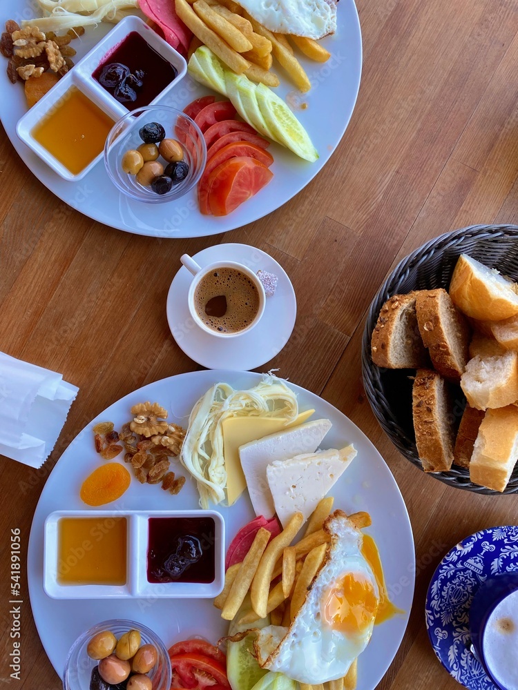 Amazing Turkish breakfast. Beautiful appetites food background ...