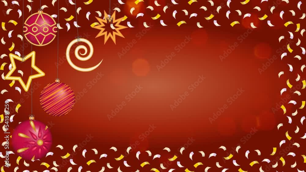 beautiful Christmas video with beautiful Christmas toys on a shiny ...