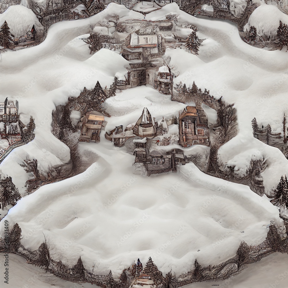 fantasy map rpg remaster Adventure elements with colorful illustration ...