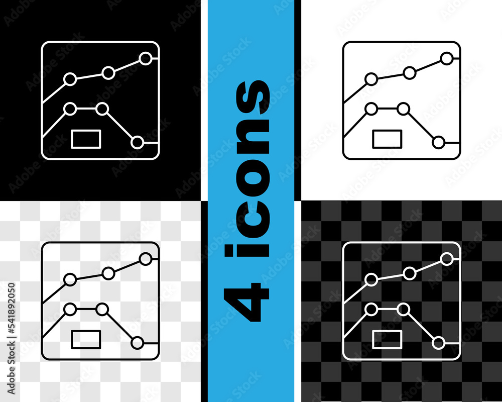 Set line Graph, schedule, chart, diagram, infographic, pie graph icon ...
